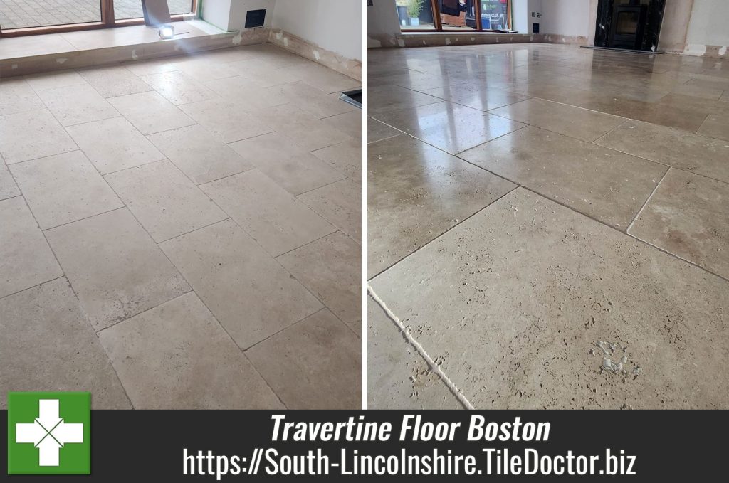 Sealing Travertine Tiles with Tile Doctor Colour Grow to Highlight ...