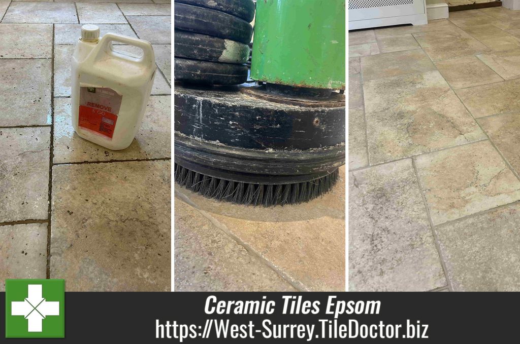 Using Tile Doctor Remove and Go to Clean Grubby Ceramic Tile and Grout ...