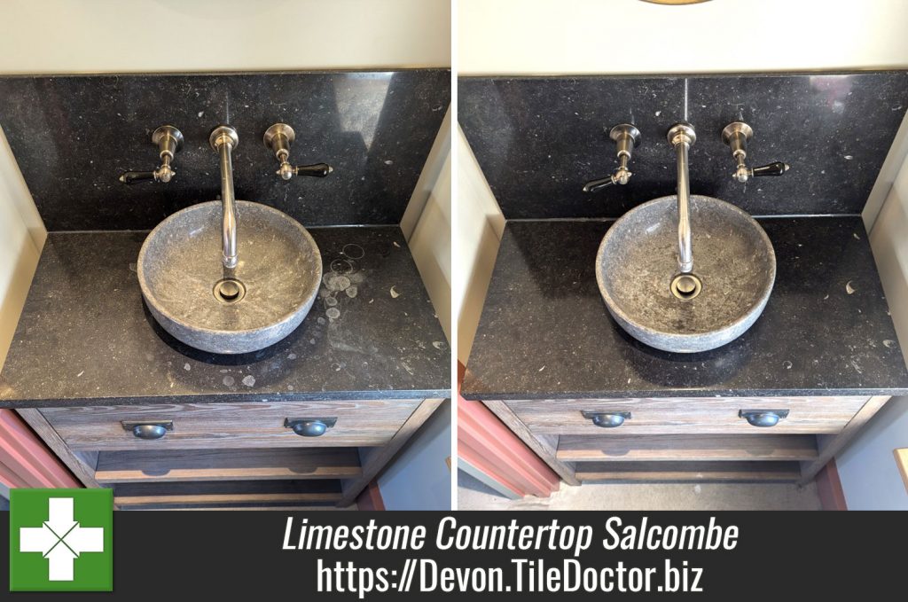 Polishing a Limestone Countertop with 6-inch Tile Doctor Burnishing ...